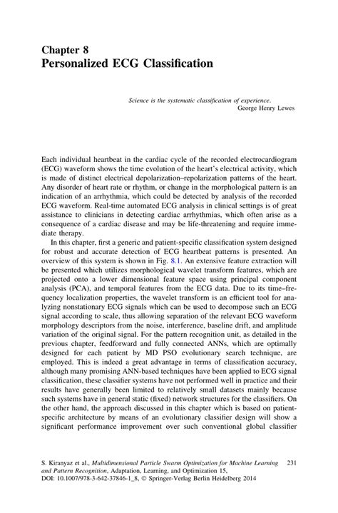 Pdf Personalized Ecg Classification