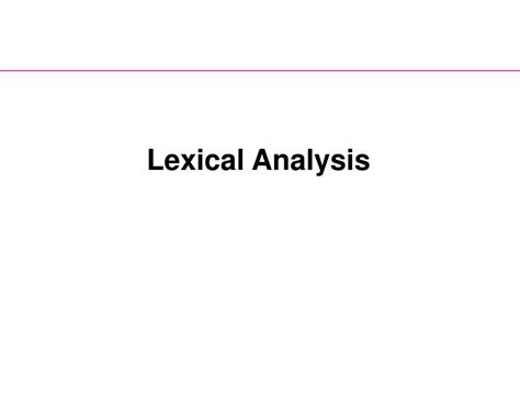 Ppt Lexical And Syntax Analysis Chapter 4 Powerpoint Presentation