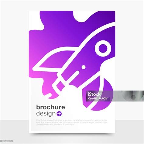 Desain Brosur Vektor Abstrak Startup Vector Brosur Mockup Brosur
