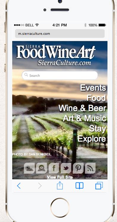 Visit Our New Mobile Friendly Website Sierra Foodwineart A Lifestyle