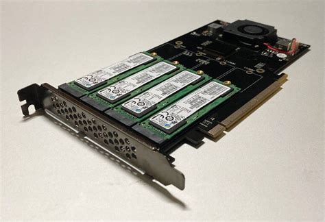 Quad M 2 Nvme Ssd Switch Controller Pcie 3 0 X16 Adapter Card For Apple Mac Pro 2008 2012 2019
