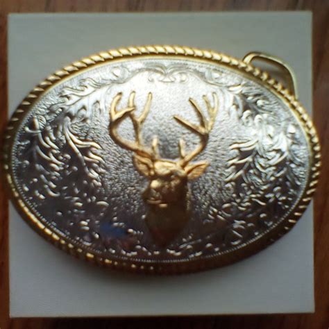 Heritage Deer Belt Buckle Gem