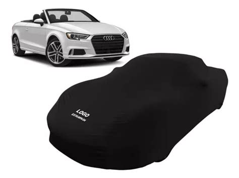 Capa Automotiva Audi A Cabriolet Tecido Helanca Cor Preta Parcelamento Sem Juros