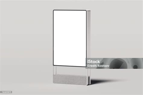 빈 조명 흰색 야외 배너 라이트 배경 3d 렌더링에 격리 스탠드 간판에 대한 스톡 사진 및 기타 이미지 간판 거리 건물
