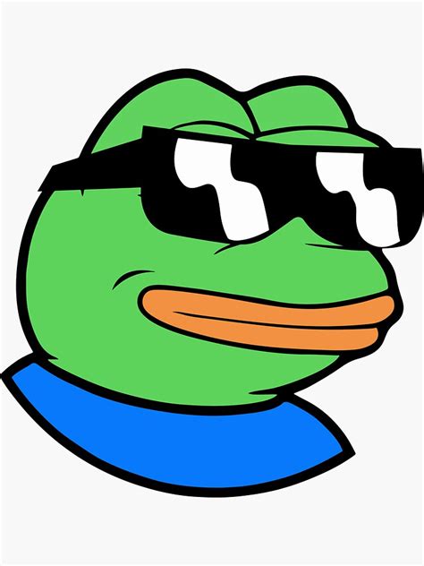 Pepe The Frog Sunglasses Meme Sticker For Sale By Marhinmichael Redbubble