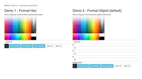 Codepen Material Color Picker