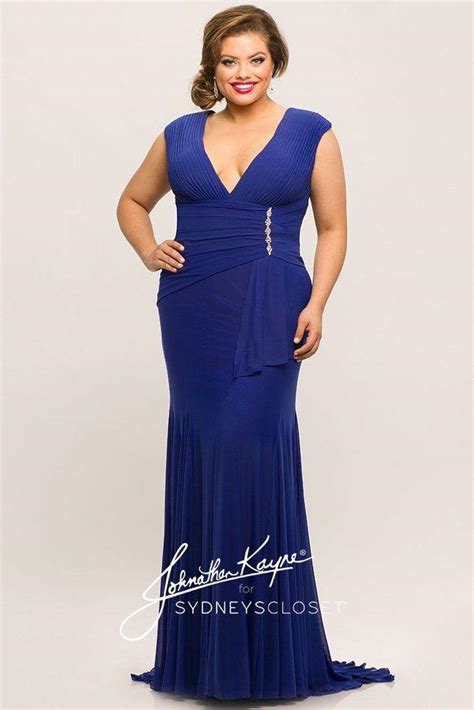 Burgundy Sydneys Closet Long Plus Size Formal Dress For 44999 The