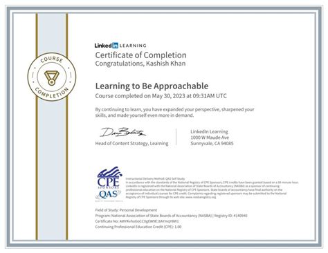 kashish khan on linkedin certificate of completion