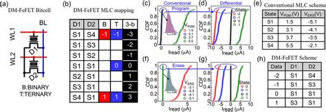 A Schematic Of Proposed DM FeFET IMC Bitcell B MLC State Mapping