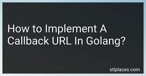 How To Implement A Callback Url In Golang In 2024