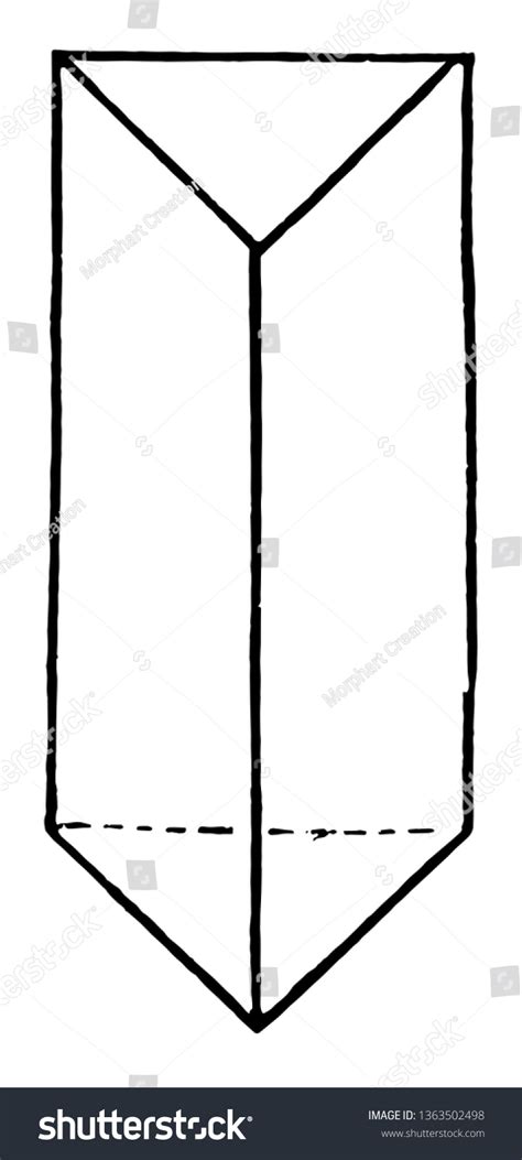 Triangular Prism Threesided Prism Polyhedron Made Stock Vector Royalty