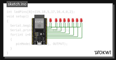 Bloomingled Forloop Wokwi ESP STM Arduino Simulator