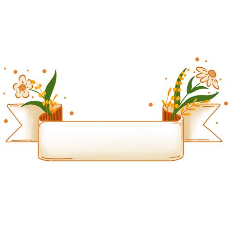 Ribbon With Flower Decoration Ribbon Flower Decoration Png
