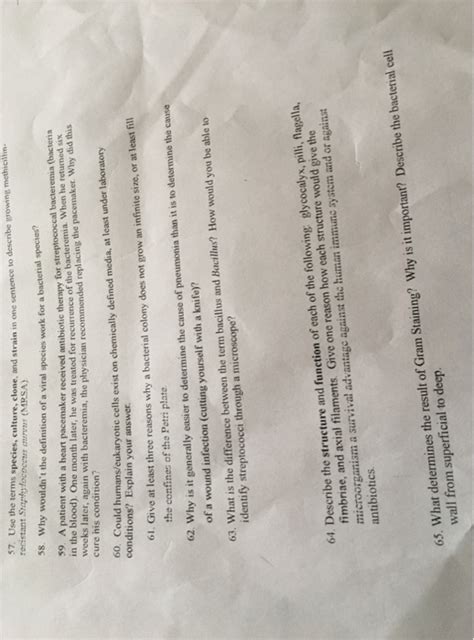 Solved Use The Terms Species Culture Clone And Strain In