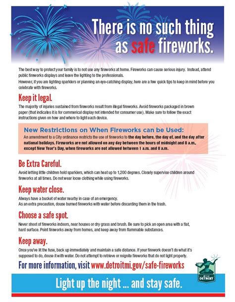 Firework Safety Flyer At Bessie Luce Blog