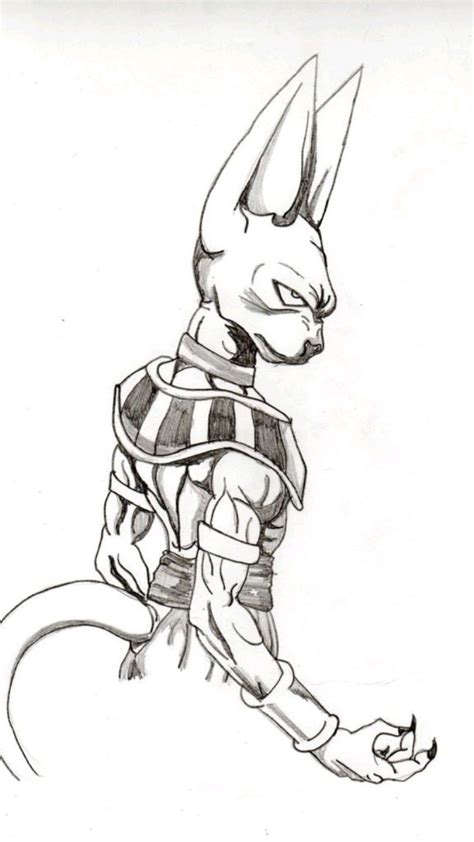 bills el dios de la destrucción a lápiz Dibujos detallados Dibujos Cómo dibujar a goku