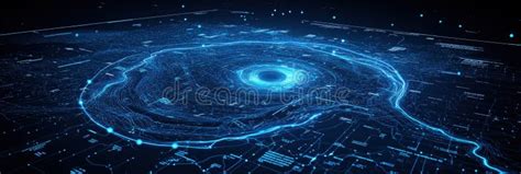 Digital Earthquake Prediction Map Showcasing Intricate Data Visualization And Technology Stock