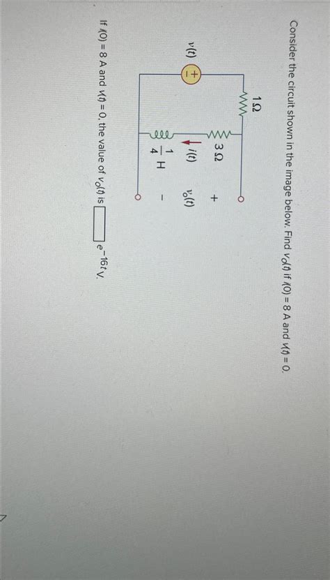 solved consider the circuit shown in the image below find
