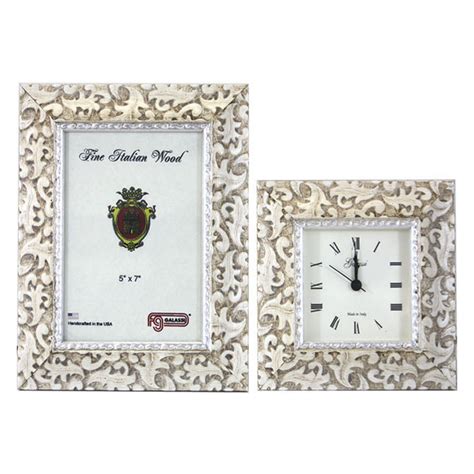 F G Galassi Shabby Chic Picture Frame And Alarm Clock La Bella Fiona