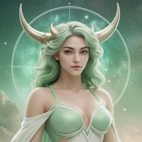 Premium Photo Zodiac Sign Taurus Beautiful Woman