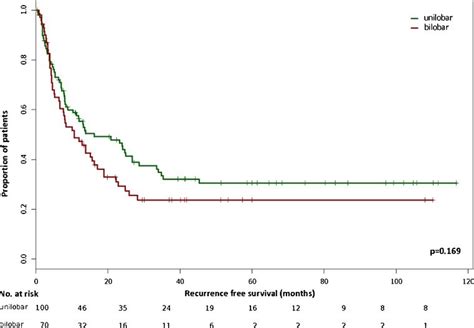 Kaplan Meier Curve For Recurrence Free Survival In Patients Following Download Scientific