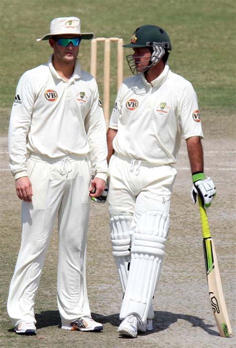 Ricky Ponting Chats With Michael Clarke ESPNcricinfo