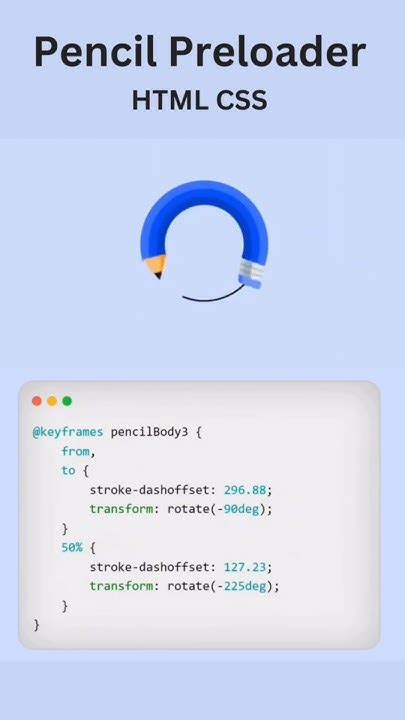 Create Pencil Preloader Using Html Css And Javascript Coding