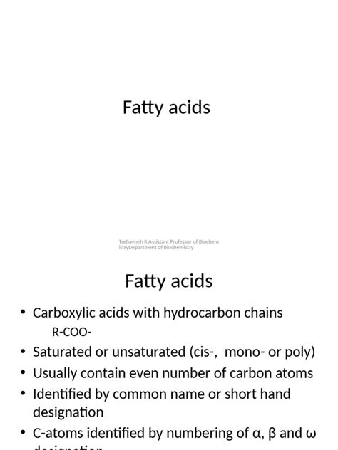 Fatty Acids Pdf Fatty Acid Triglyceride