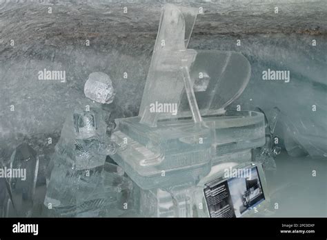 Jungfraujoch Canton Bern Switzerland February 11 2023 Ice Sculpture