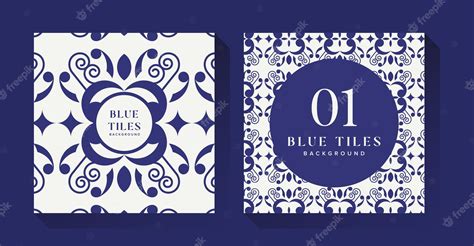 Premium Vector Blue Tile Pattern Background