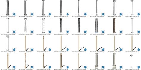 7203 Free Sketchup Columns Model Download