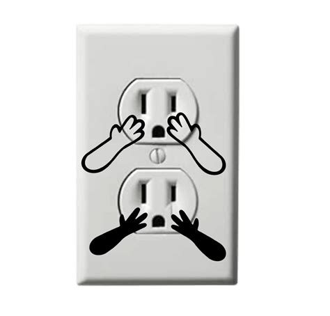 Funny Outlet Hands Outlet Cover Decal Decal Stickers Etsy