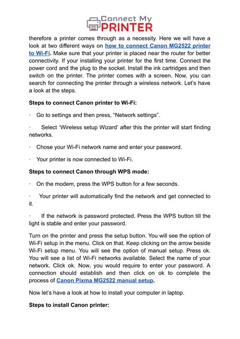 Ppt How To Connect Canon Printer To Wifi Mg Powerpoint Presentation Id