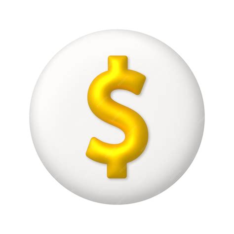 Signo De Dólar De Metal Dorado En El Elemento De Diseño De Vector