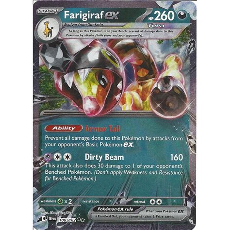 Pokemon Trading Card Game Farigiraf Ex Double Rare Card SV Temporal Forces