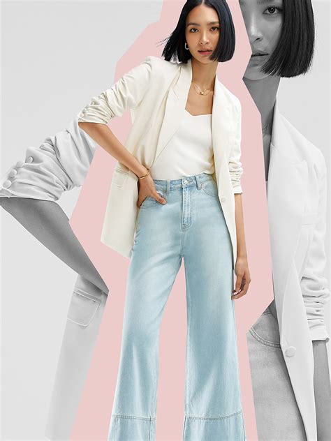 High Waist Wide Leg Jeans Light Blue Pomelo Fashion