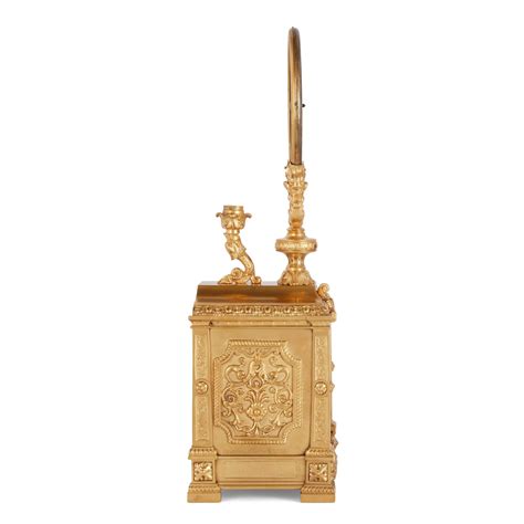 Antique Gilt Brass And Frosted Glass Mystery Clock By Robert Houdin For