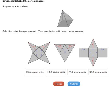 Solved Directions Select All The Correct Images A Square Pyramid Is