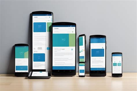 Premium Photo A Set Of Mockups Featuring Different Android Devices