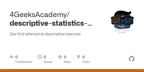 Github 4geeksacademydescriptive Statistics Exercises Project With Python Dev Dev First