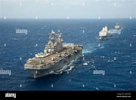 Amphibious Assault Ship USS Peleliu LHA 5 Leads The Amphibious