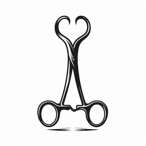 Premium Vector Obstetrical Forceps Silhouette Line Art Vector