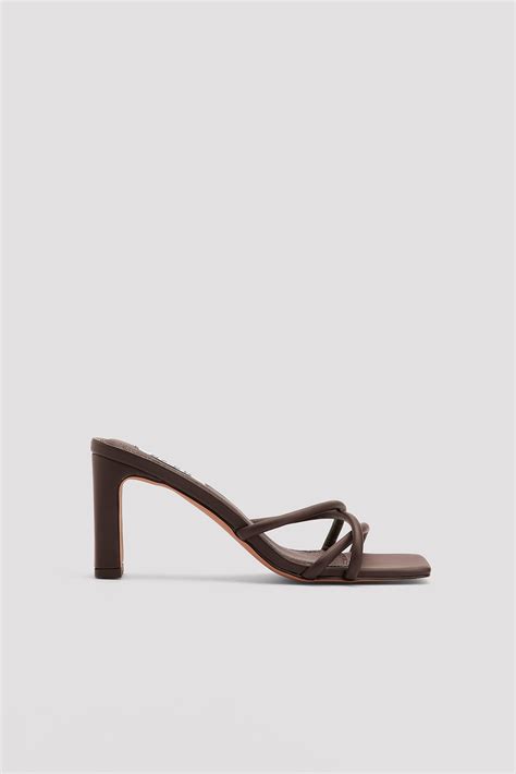 Crossed Front Strap Sandals Brown Na Kd