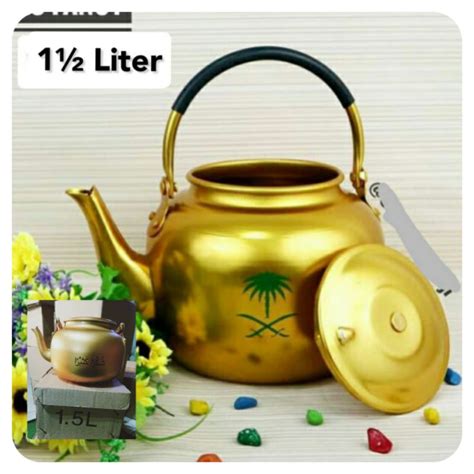 Jual Teko Arab Emas 1 5 Liter Air Zam Zam Fancy Teko Stainless Oleh