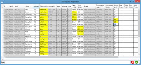 Revit Project Organizer 2018 Editors Edit Rooms Parameters Revitnetaddinwizard