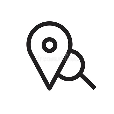 Location Search Icon Perfect For Navigation And Map Graphics Stock
