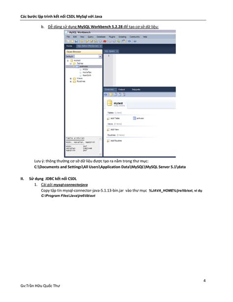 Các Bước Kết Nối Csdl My Sql Với Java Pdf