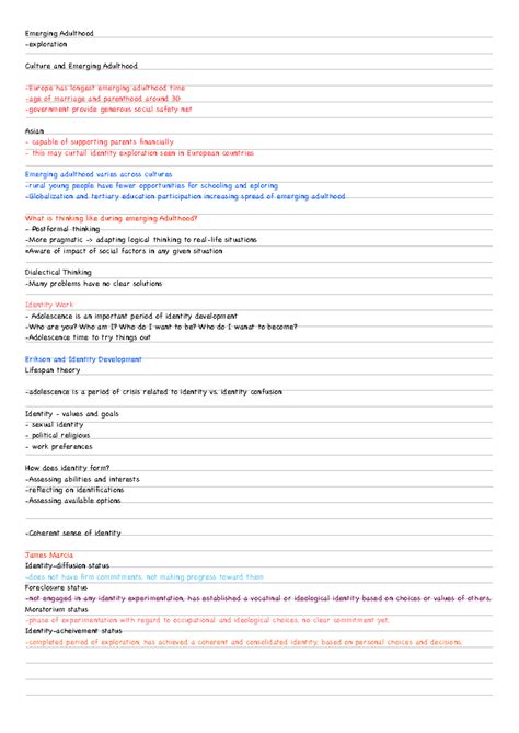 Emerging Adulthood Theories Of Motor Development Emerging Adulthood Exploration Culture And