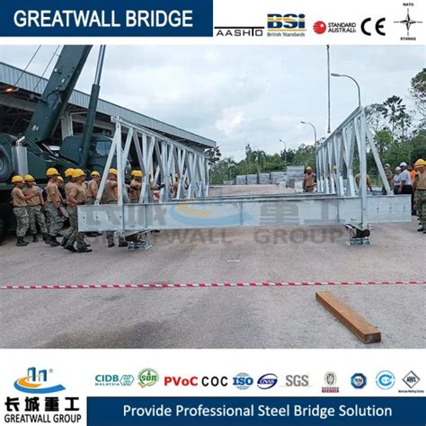 Portable Steel Bridge Logistic Support Bridge Lsb With Single Lane