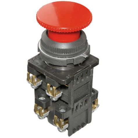 Купить КЕ-192 У2 исп.7, красный, 2з+1р, гриб без фиксации, IP54, 10А ...